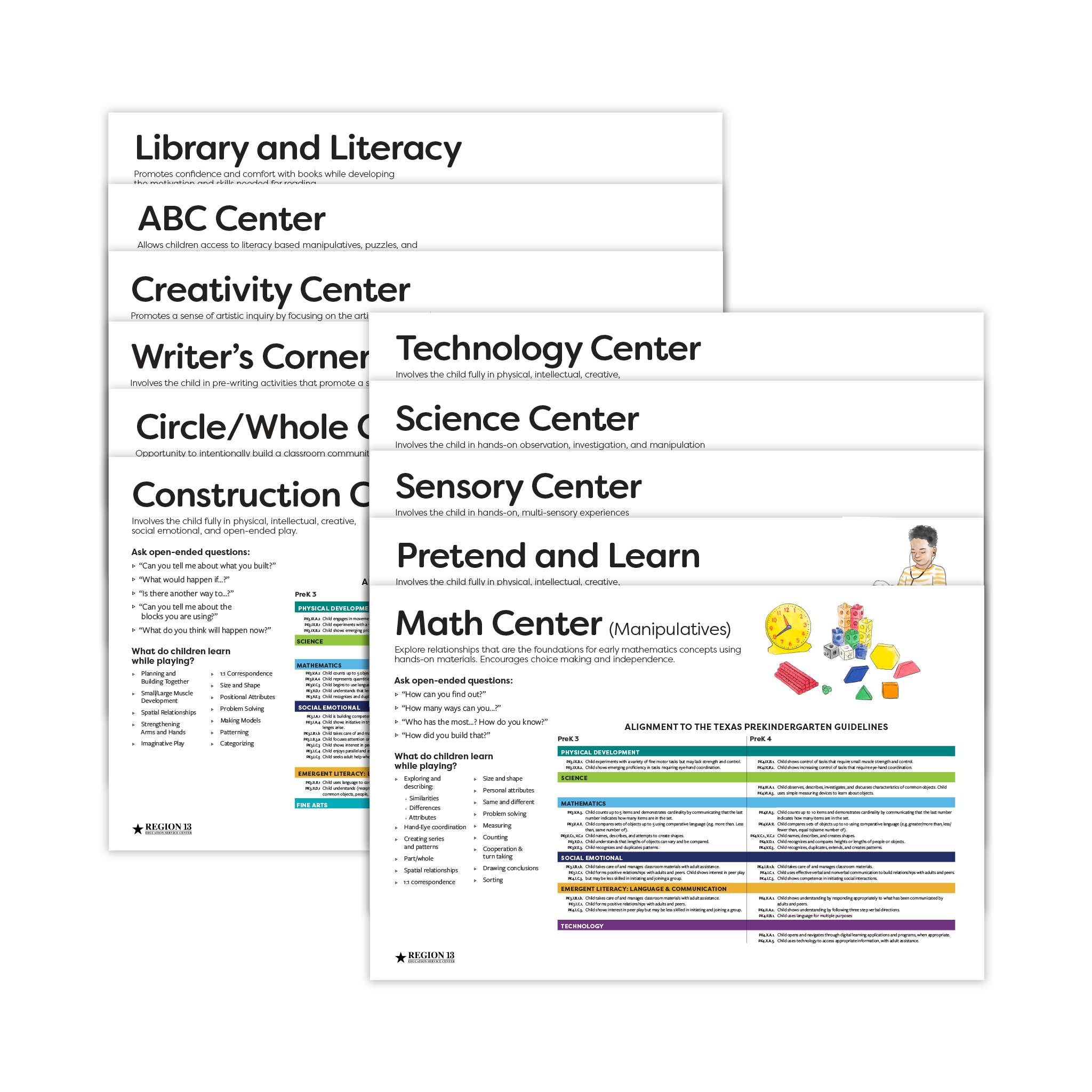 2023 Prekindergarten Center Alignment Posters (Set of 11) – Region 13 ...
